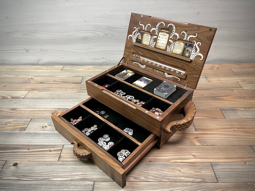 Arkham Horror Token Storage, Gameplay Chest, Carved Handles - Etsy