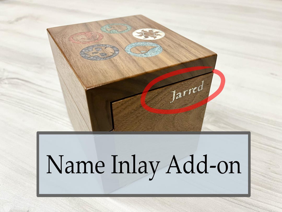Name Inlay Add-on for Deck Box - Etsy