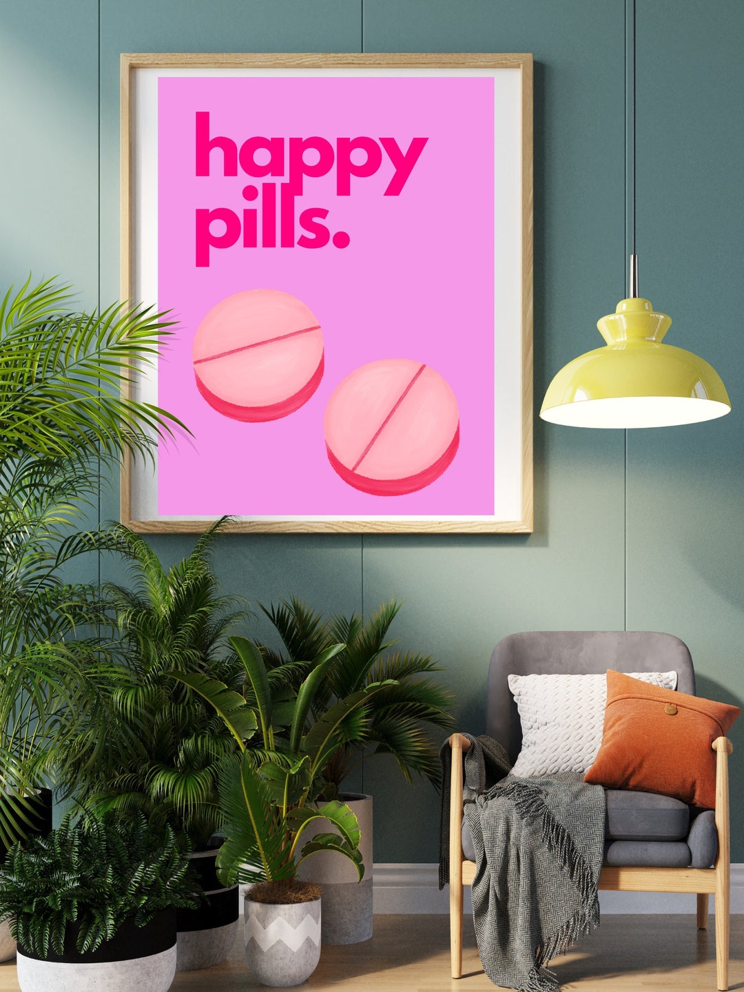 Giant Pill Digital Download, Maximalist Art Print, Pop Art Pills Wall ...