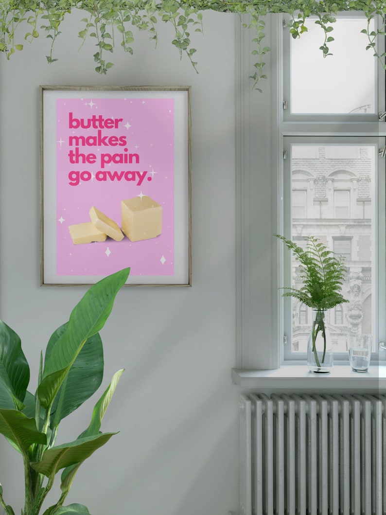 Butter Art Print Kitchen Decor Digital Download Food Poster - Etsy