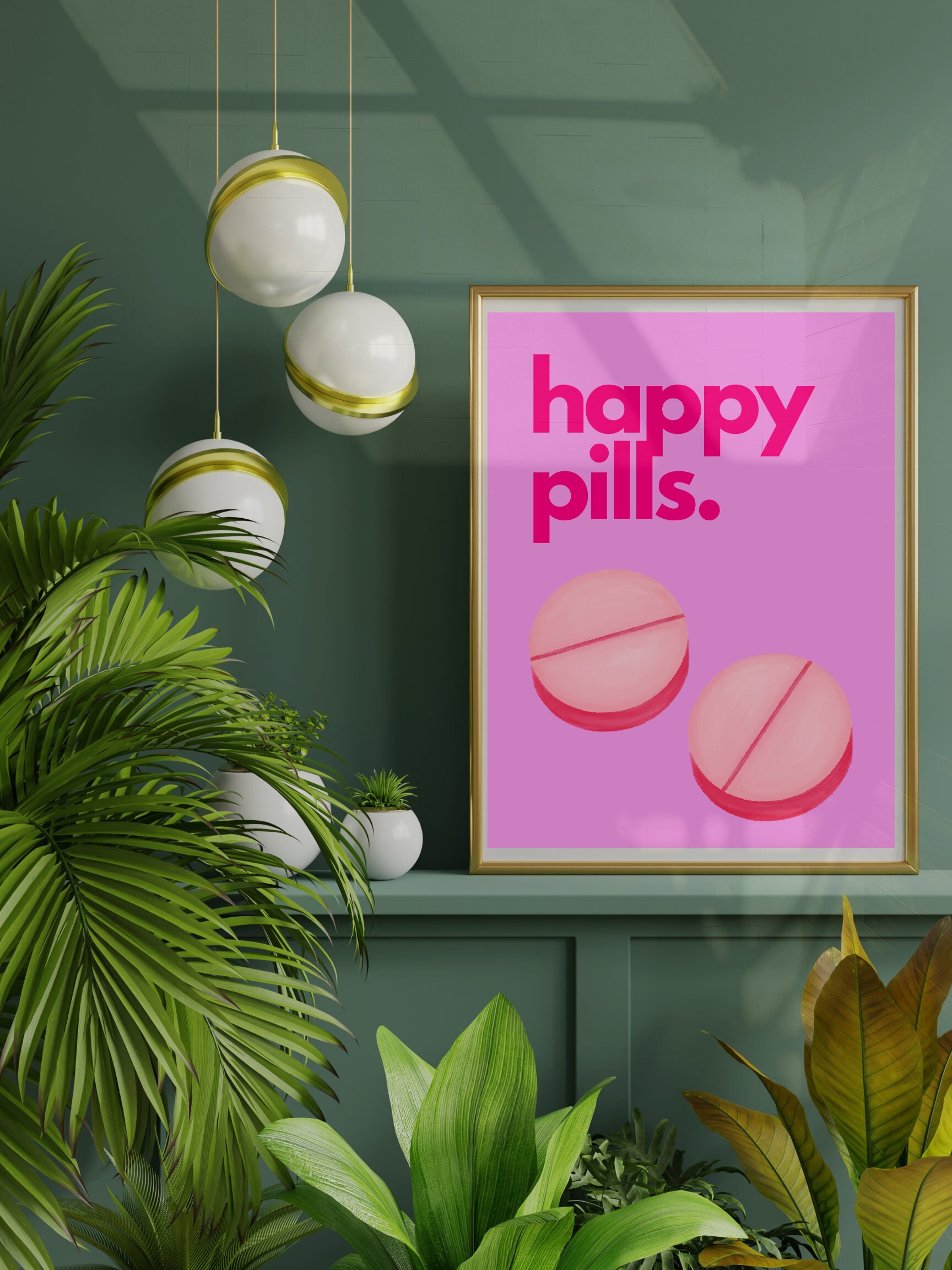 Giant Pill Digital Download, Maximalist Art Print, Pop Art Pills Wall ...