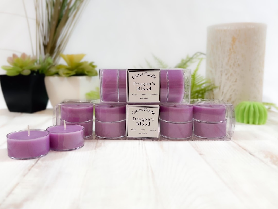 Dragon's Blood Tea Light Handmade Soy Candles Dragon's Blood Scented ...