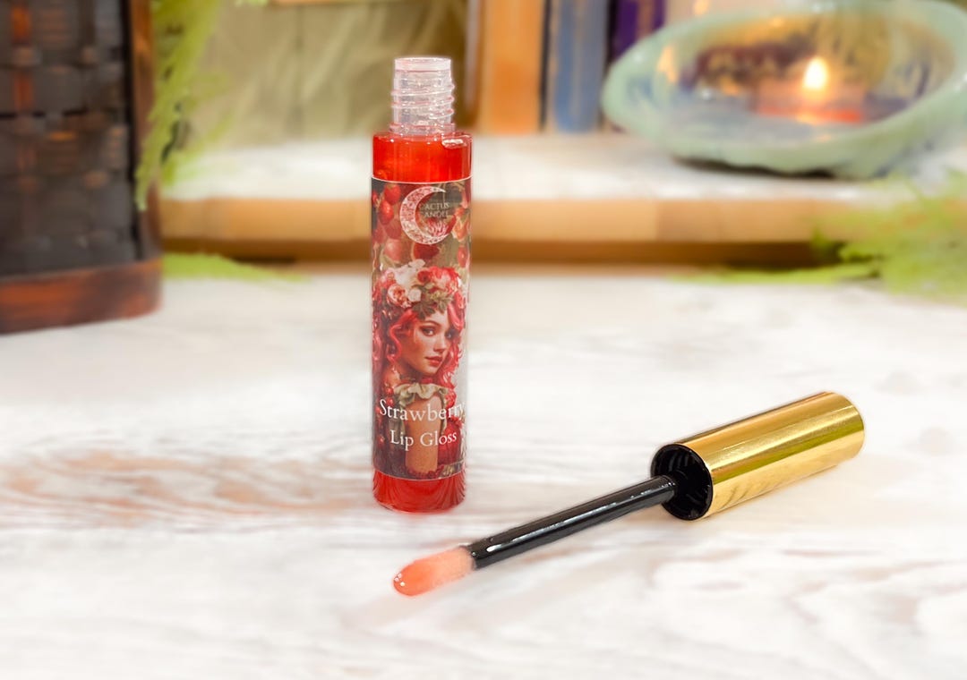 Strawberry Fairy Lip Gloss: Fruity, Non-sticky, Red Tint - Etsy