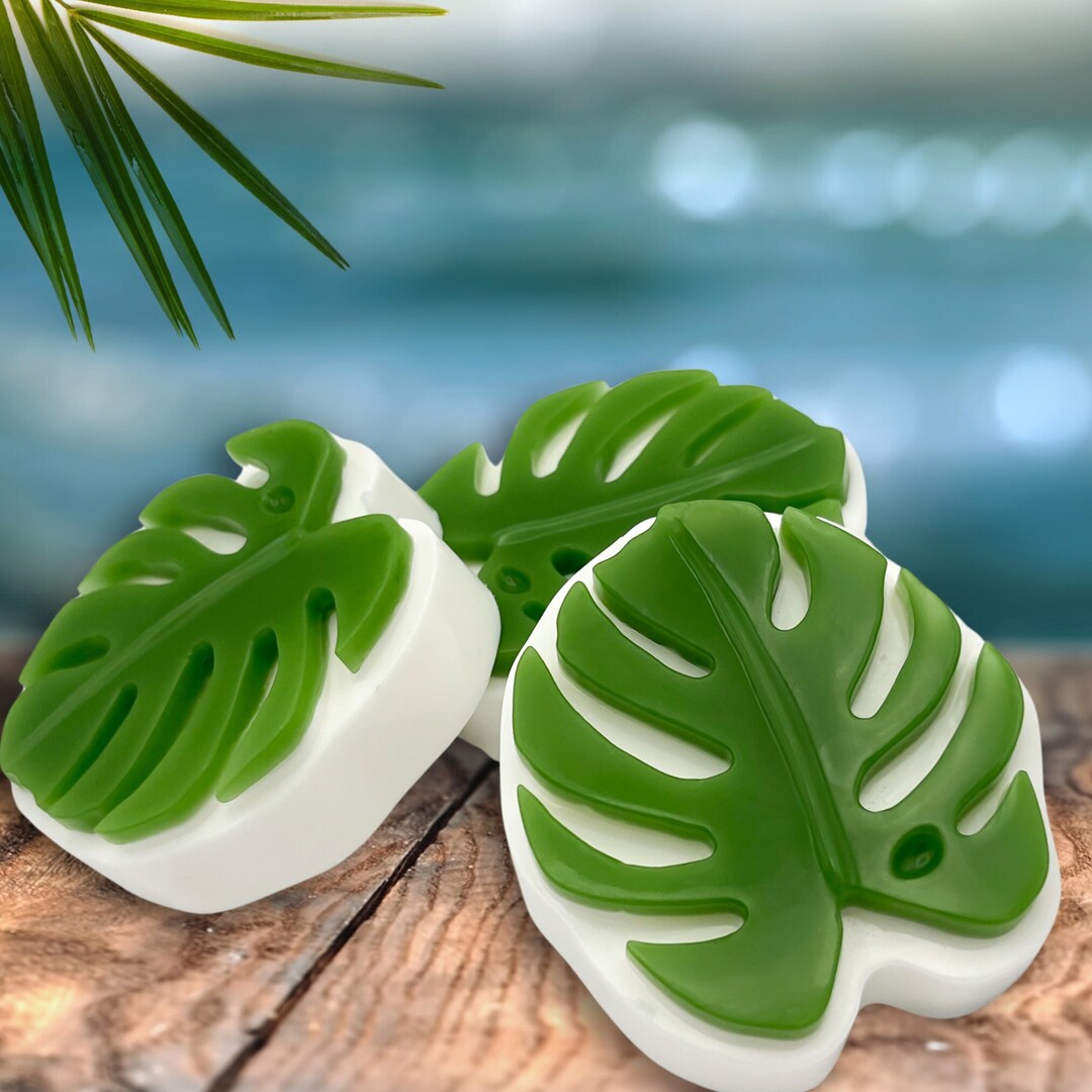 Handmade Monstera Leaf Glycerin Soap: Tropical Decor Gift - Etsy