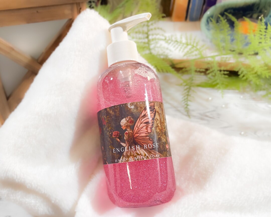 English Rose Liquid Hand Soap: Pearly Mica, Sweet Floral Scent - Etsy