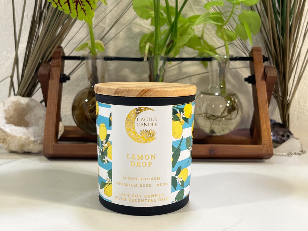 Luxury Lemon Crystal Candle With Pure Soy Wax Premium Fragrance With ...