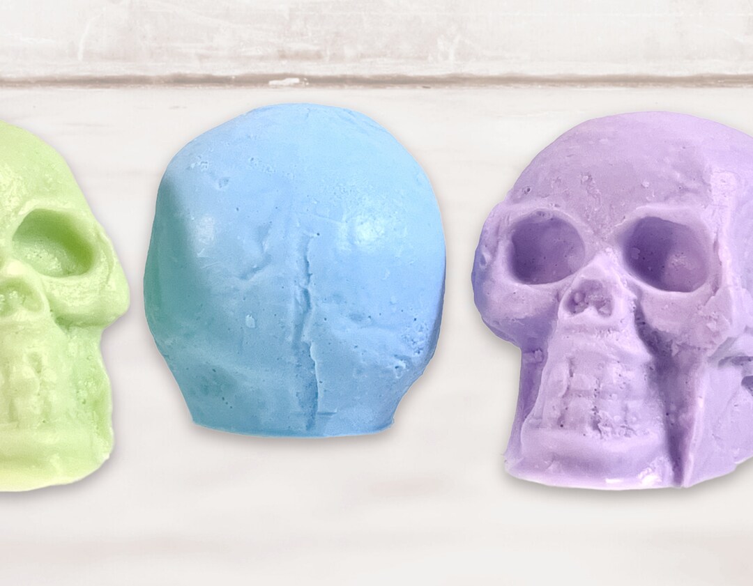 Gorgeous Glycerin Skull Pastel Colored Soaps Handmade Artisan Grinning ...