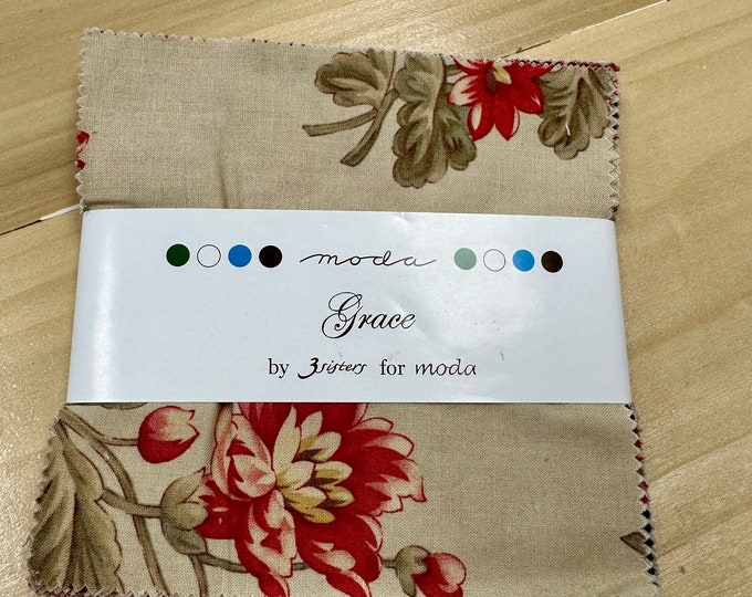 Grace by 3 Sisters for Moda 5 Square Charm Pack 42 Pieces per Package ...