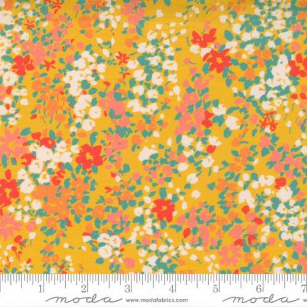 Lady Bird Saffron 11872-17 by Crystal Manning From Moda by the 1/2 Yard ...