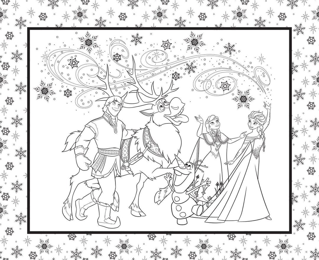 Frozen Character Coloring Panel - Etsy
