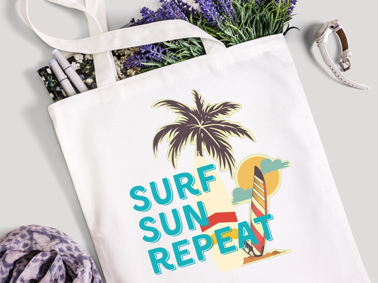 Surf Theme PNG Digital File, Designs for Sublimation Printing, Beach ...