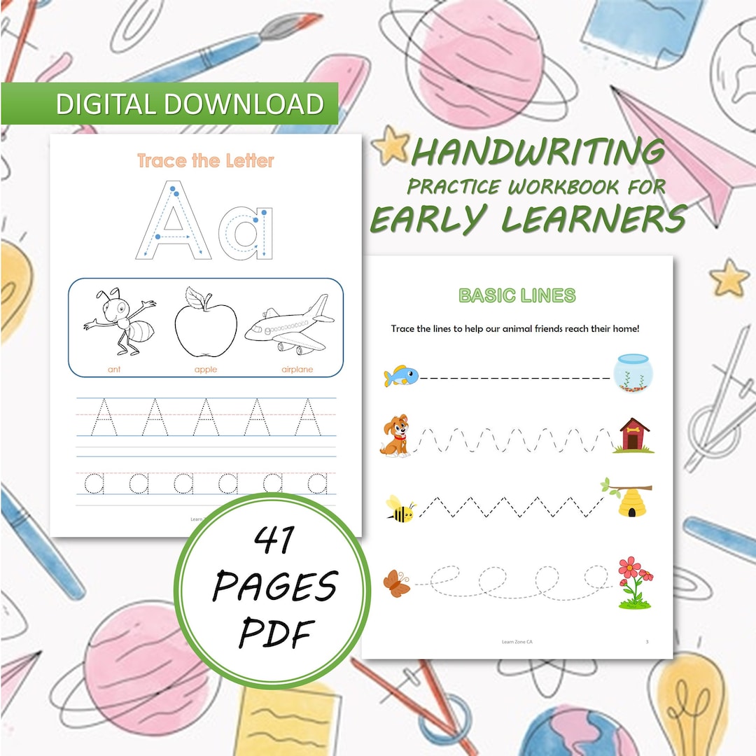 Learn to Write! Pre-writing Practice Worksheets for Pre-k Kids ...