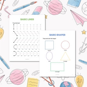 Learn to Write! Pre-writing Practice Worksheets for Pre-k Kids ...