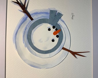 Paper Snowman Ornament - Etsy