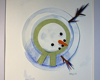 Paper Snowman Ornament - Etsy