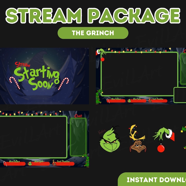 Grinch Twitch Overlay - Etsy