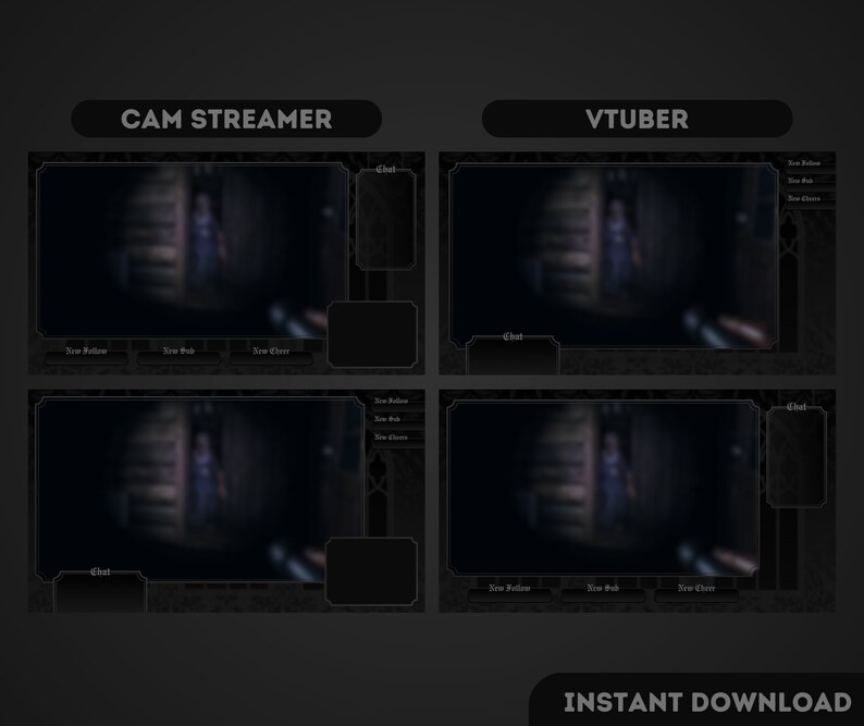 STREAM PACK - Goth Mansion | Animated | Twitch | Youtube | Overlays ...