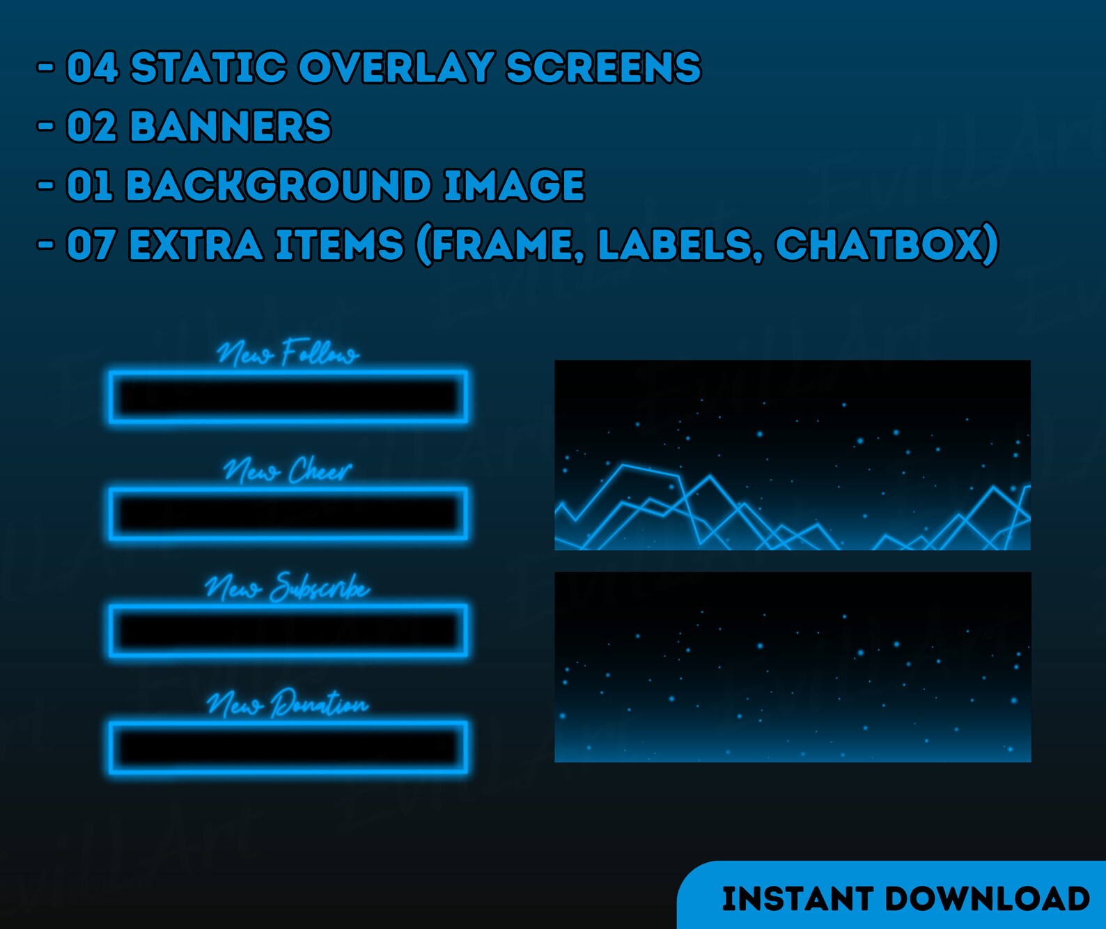VTUBER OVERLAYS - Astral Night | Overlays | Twitch | Youtube | Bundle ...