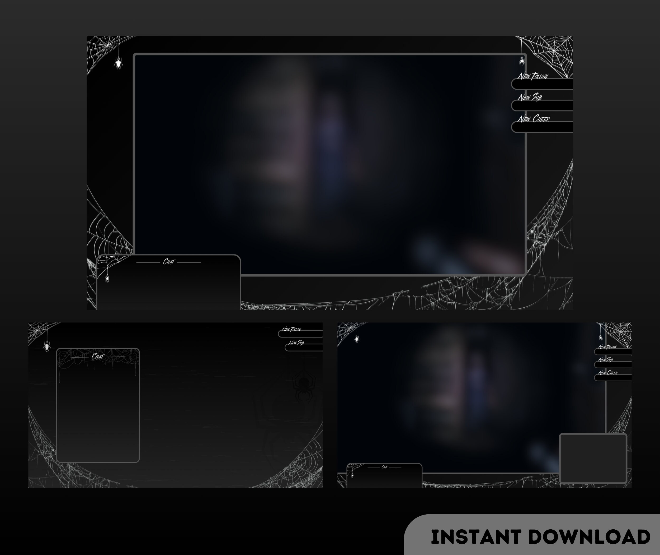STREAM PACK - Spooky Spiders | Animated | Twitch | Youtube | Overlays ...