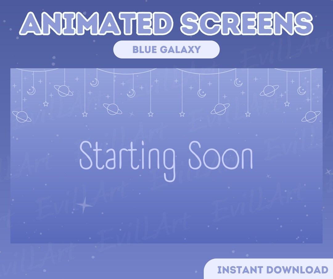ANIMATED SCREENS - Blue Galaxy | Animated | Overlays | Twitch | Youtube ...