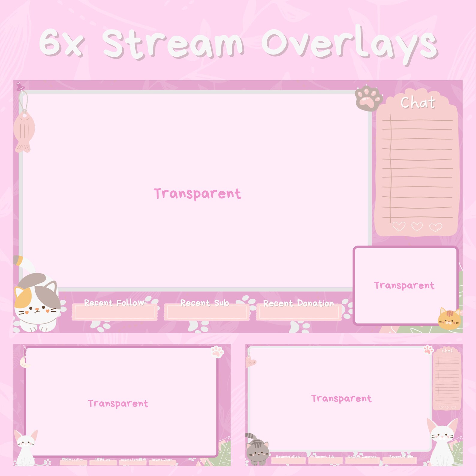 STREAM PACKAGE Soft Cats Animated Twitch Youtube - Etsy