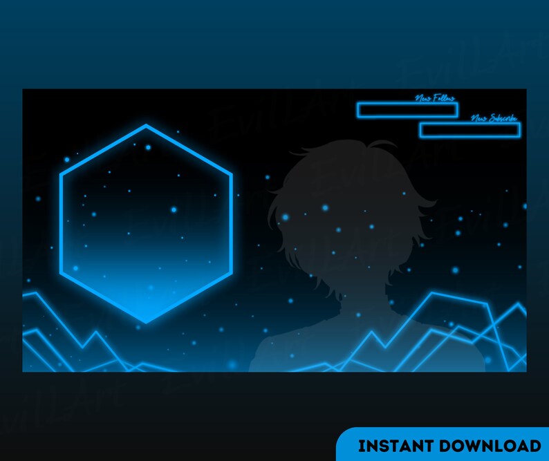 VTUBER OVERLAYS - Astral Night | Overlays | Twitch | Youtube | Bundle ...