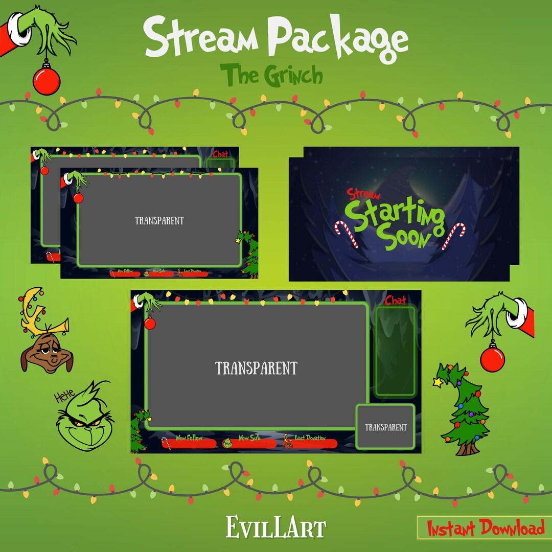STREAM PACKAGE the Grinch Animated Christmas Twitch - Etsy