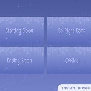 VTUBER PACK - Blue Galaxy | Animated | Overlays | Twitch | Youtube ...