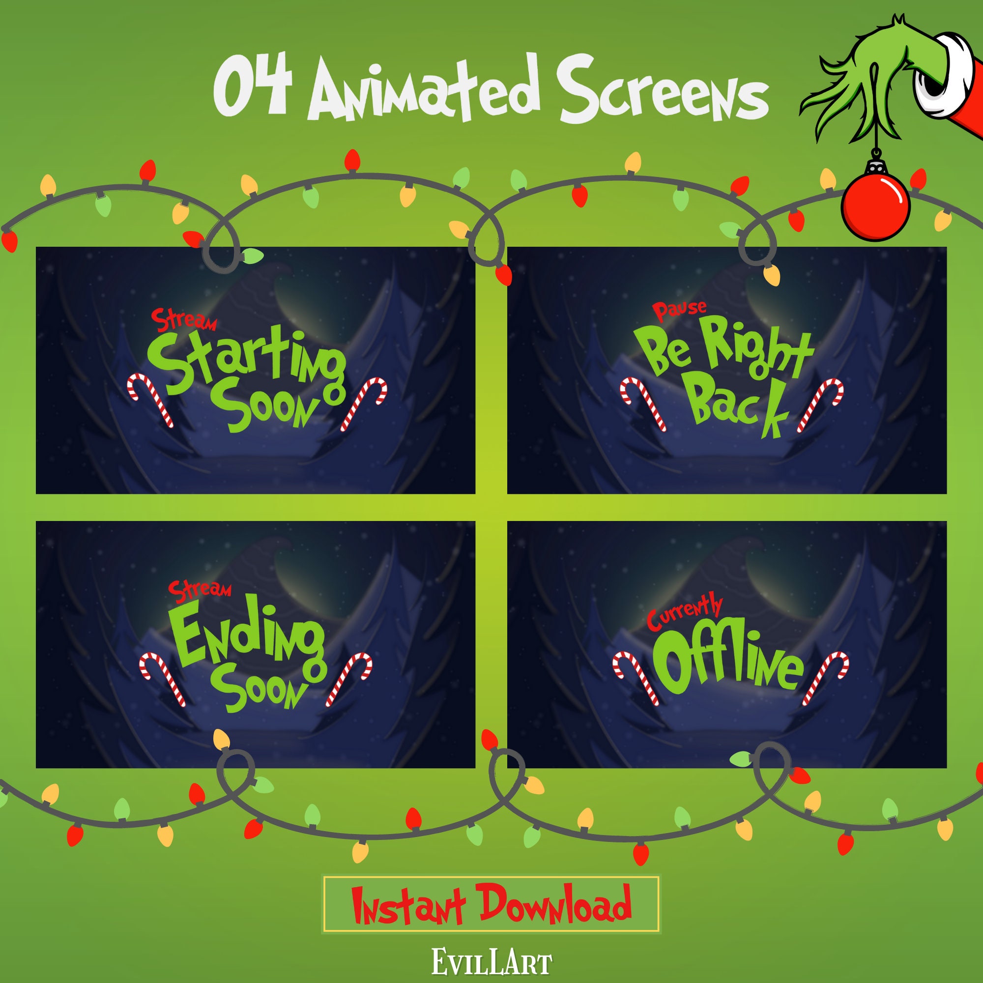 STREAM PACKAGE the Grinch Animated Christmas Twitch - Etsy