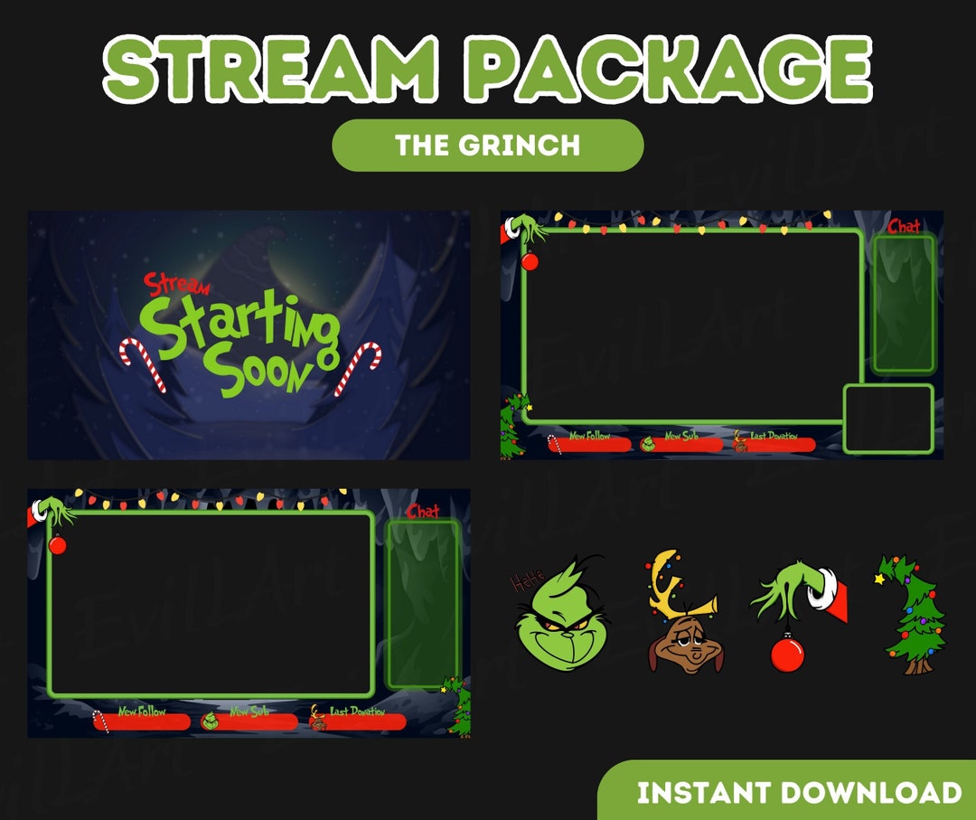 STREAM PACKAGE - the Grinch | Animated | Christmas | Twitch | Youtube ...