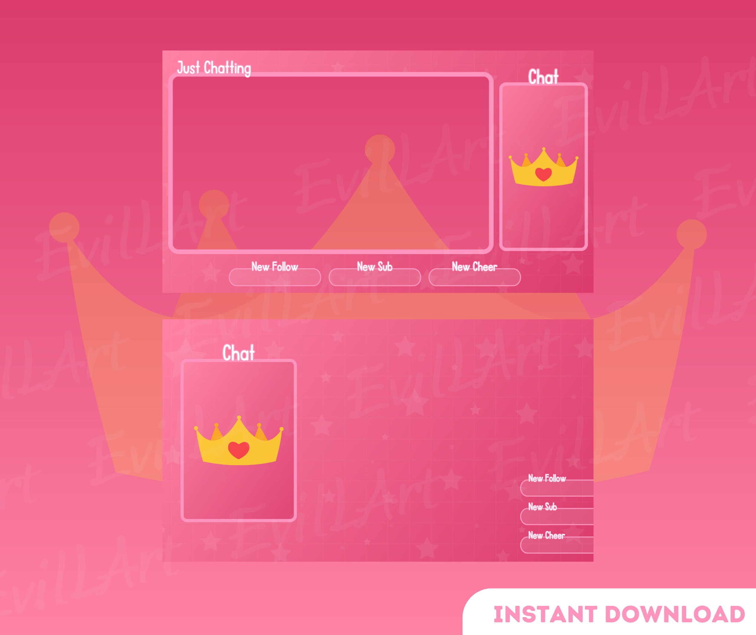 STREAM PACK - Princess Peach | Twitch | Youtube | Overlays | Animated ...