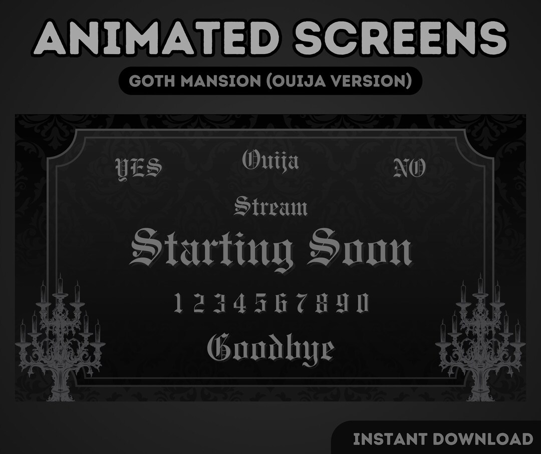 ANIMATED SCREENS - Goth Mansion (ouija Version) | Animated | Twitch ...