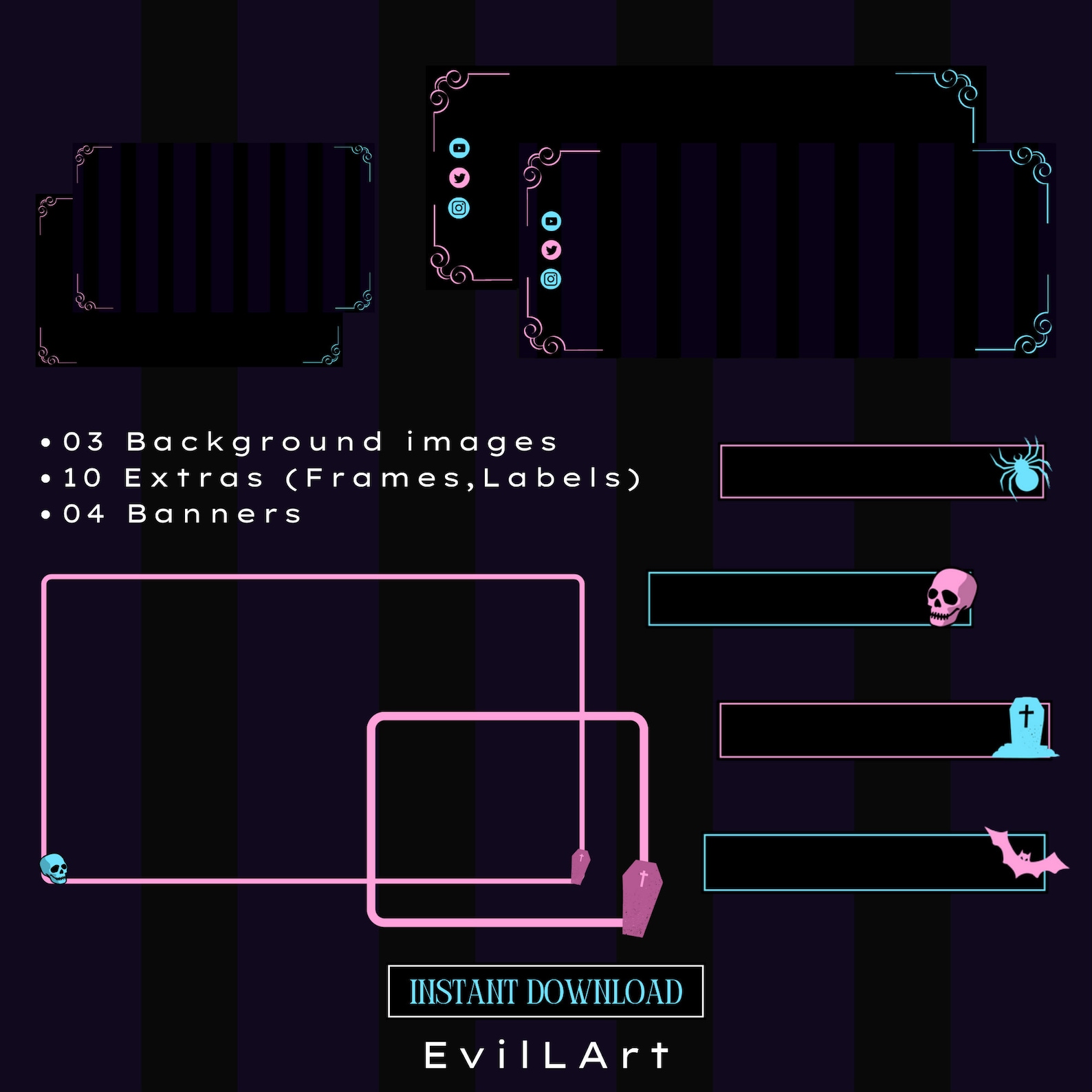 STREAM PACKAGE Enid Version Animated Twitch Youtube - Etsy