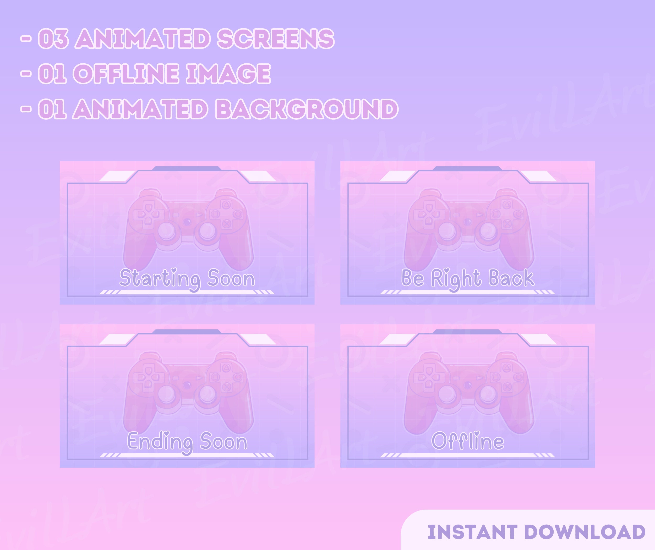 PNGTUBER PACKAGE - Gamer Girl | Twitch | Reactive | Vtuber | Overlays ...