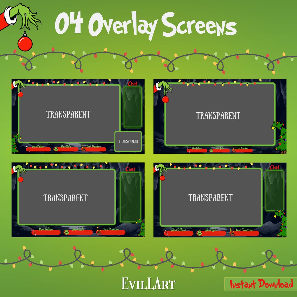 STREAM PACKAGE the Grinch Animated Christmas Twitch - Etsy