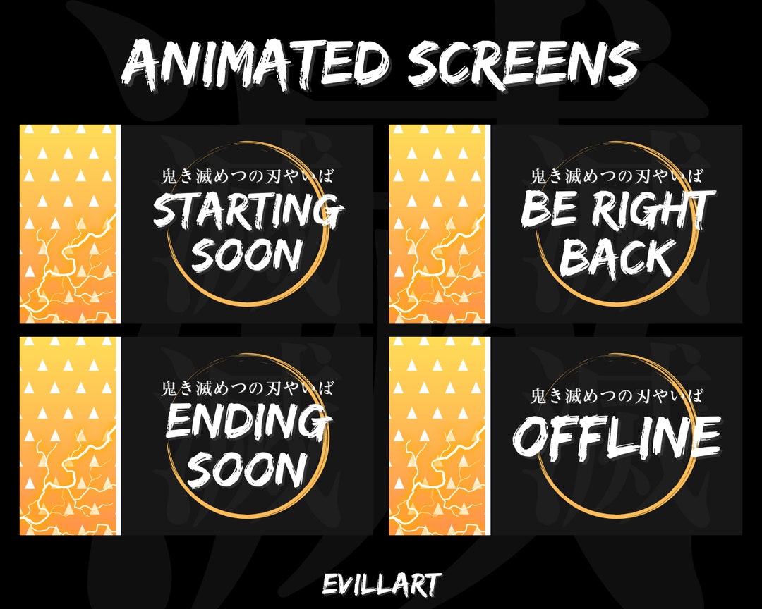 ANIMATED SCREENS Lightning Twitch Youtube Overlays - Etsy