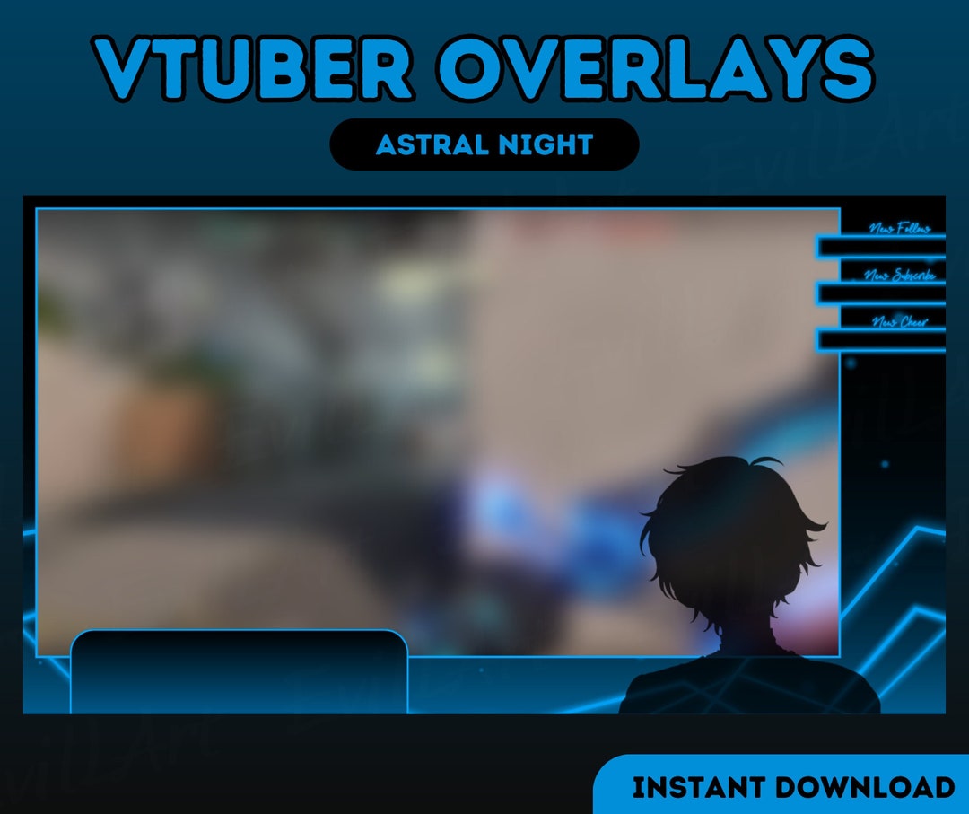 VTUBER OVERLAYS - Astral Night | Overlays | Twitch | Youtube | Bundle ...