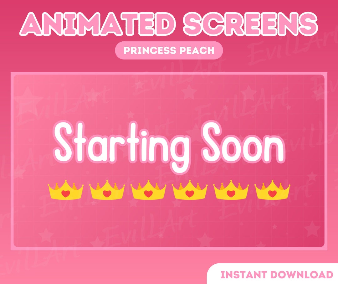 ANIMATED SCREENS - Princess Peach | Animated | Overlays | Twitch ...