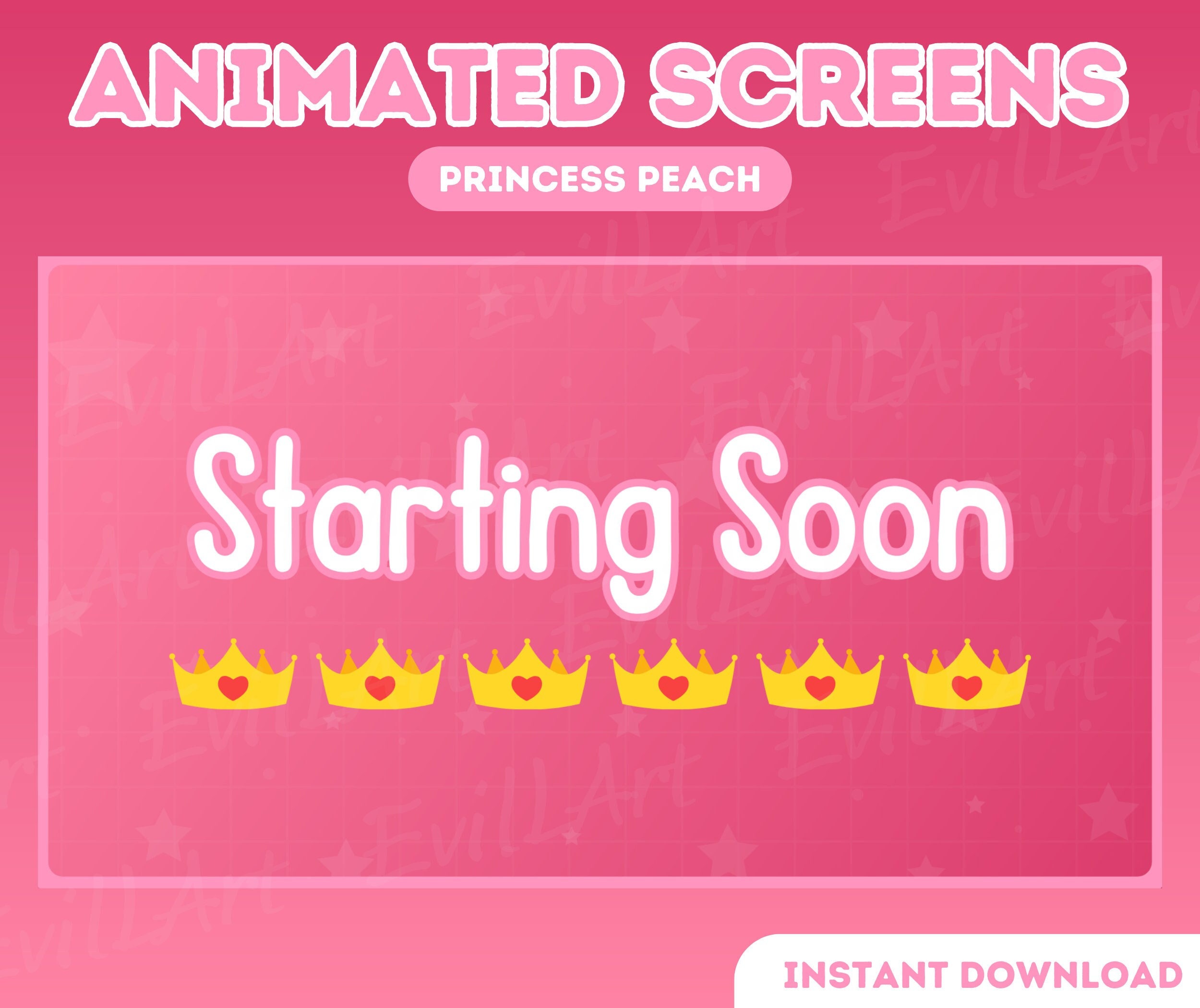 ANIMATED SCREENS - Princess Peach | Animated | Overlays | Twitch ...