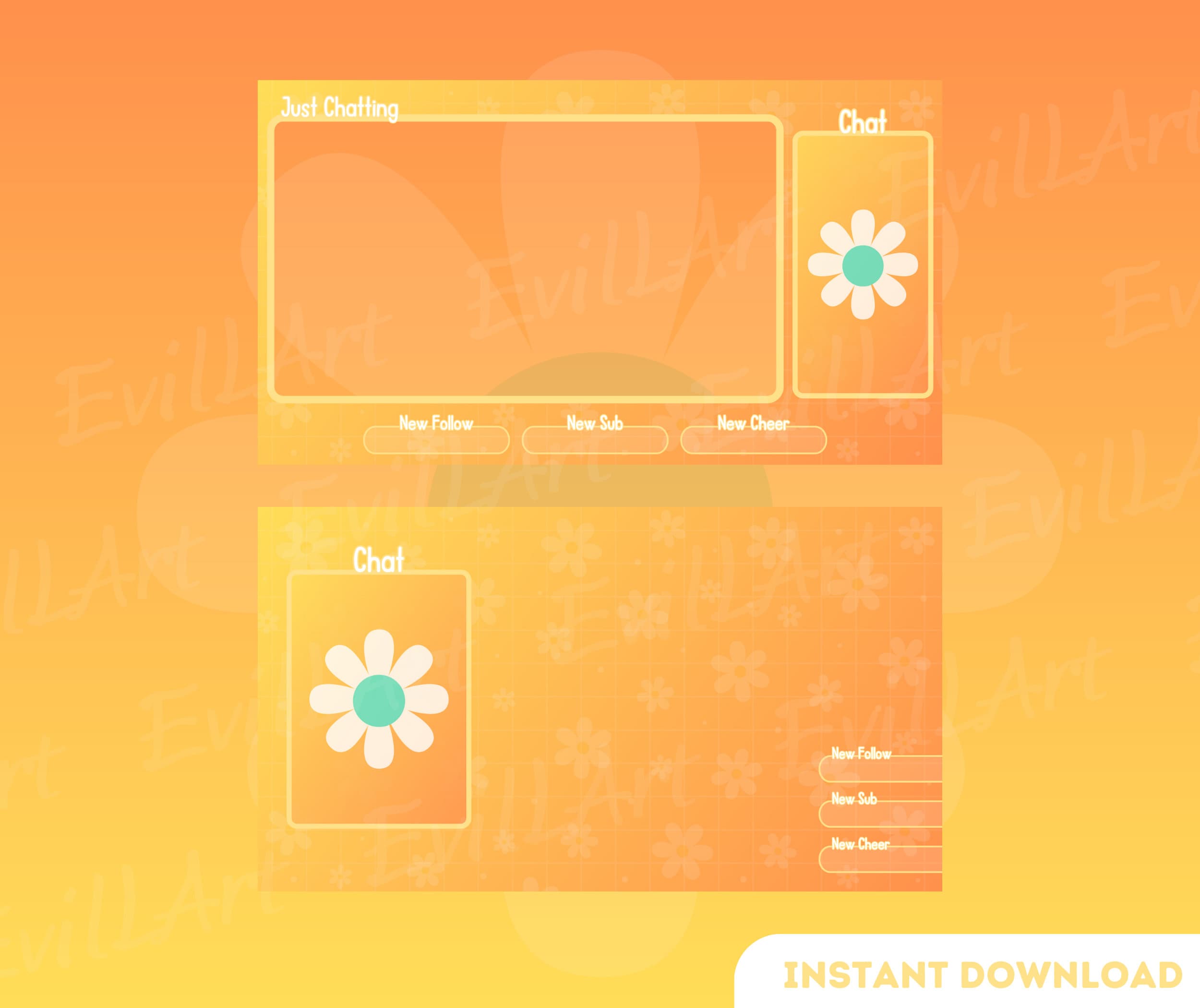 STREAM PACK - Princess Daisy | Twitch | Youtube | Overlays | Animated ...