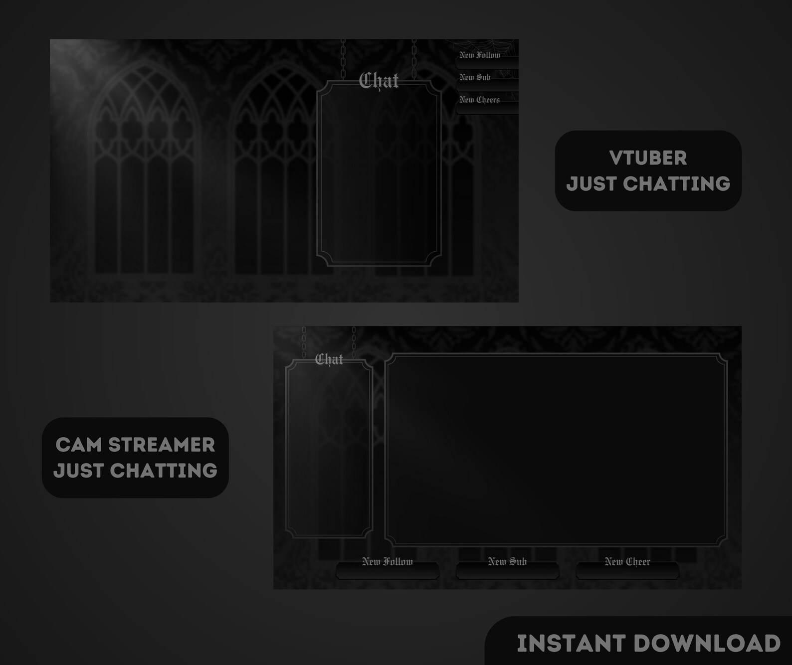 STREAM PACK - Goth Mansion | Animated | Twitch | Youtube | Overlays ...