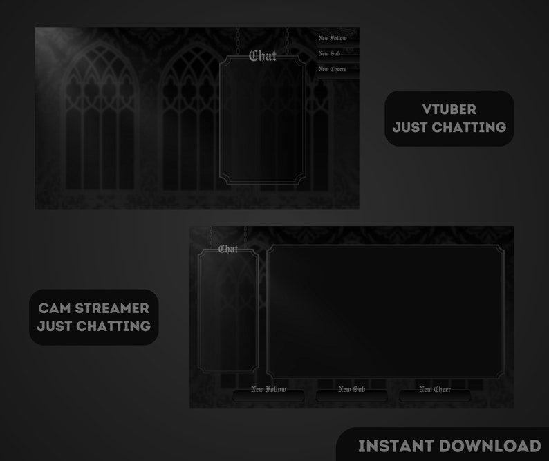 STREAM PACK - Goth Mansion | Animated | Twitch | Youtube | Overlays ...