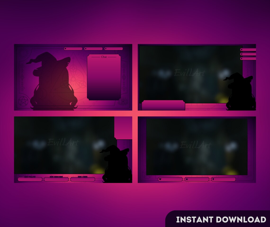 VTUBER OVERLAYS - Ouija Board | Twitch | Youtube | Overlays | Panels ...