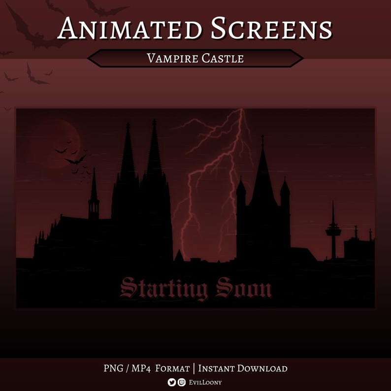 ANIMATED SCREENS - Vampire Castle | Animated | Twitch | Overlays ...