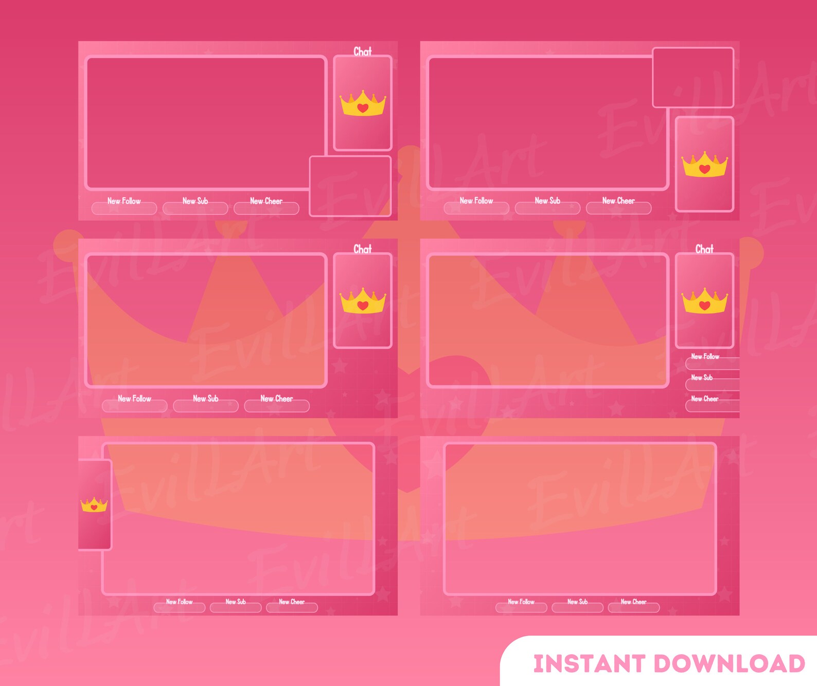 STREAM PACK - Princess Peach | Twitch | Youtube | Overlays | Animated ...