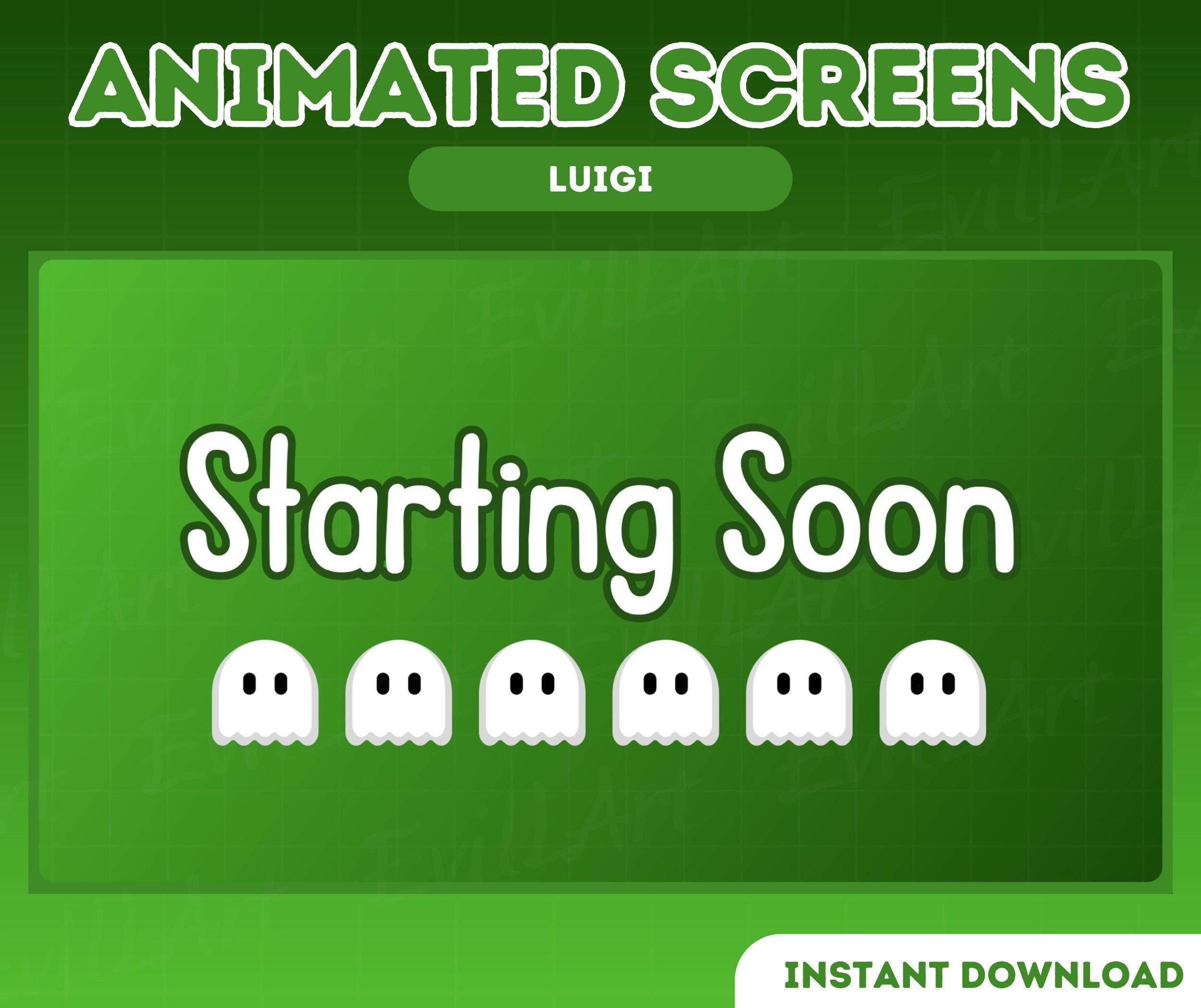 ANIMATED SCREENS - Luigi | Animated | Overlays | Twitch | Youtube ...