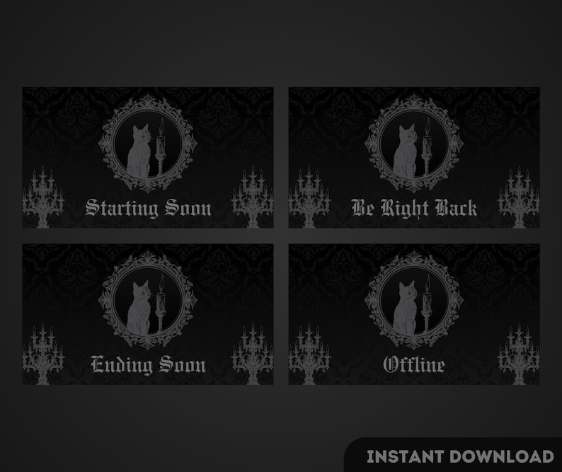 STREAM PACK - Goth Mansion | Animated | Twitch | Youtube | Overlays ...