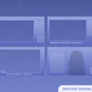 VTUBER PACK - Blue Galaxy | Animated | Overlays | Twitch | Youtube ...