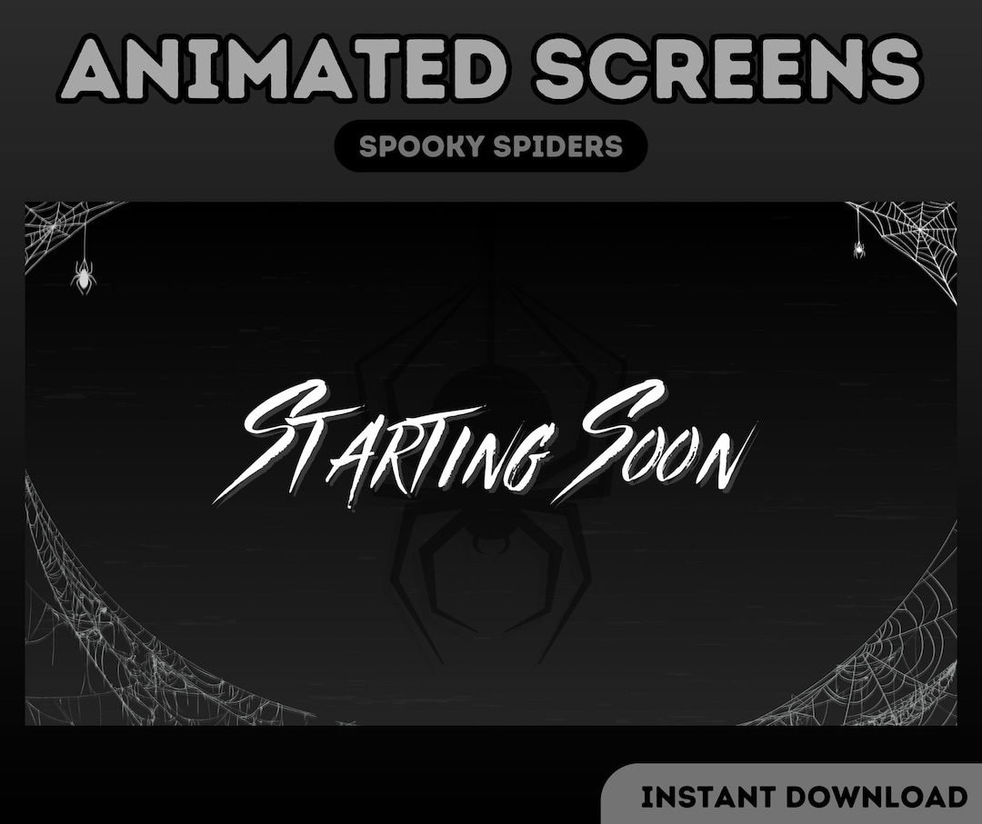 ANIMATED SCREENS - Spooky Spiders | Animated | Twitch | Youtube ...