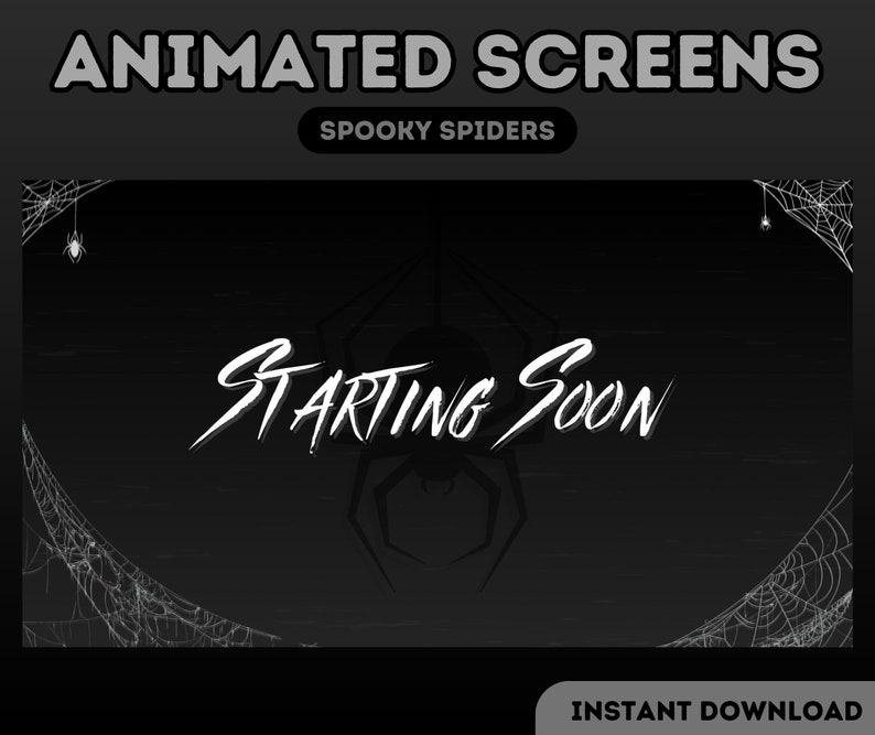 ANIMATED SCREENS - Spooky Spiders | Animated | Twitch | Youtube ...
